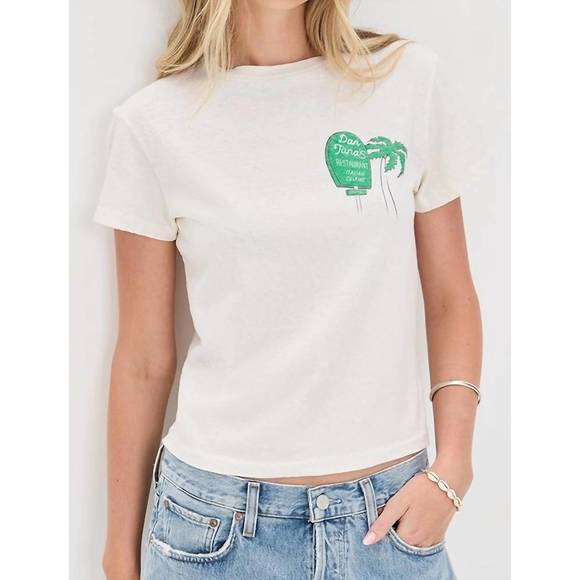 Re/Done | Tops | New Redone Classic Tee Dan Tana Sign In White | Poshmark